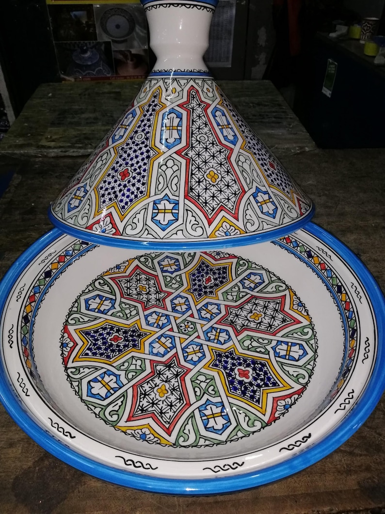 Handmade Moroccan Tagine for Cooking and Serving, Large Ceramic Tagine ...