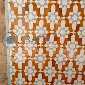 Handmade Moroccan Zellige Tile Arch: 12x12 Terracotta Mosaic - Etsy