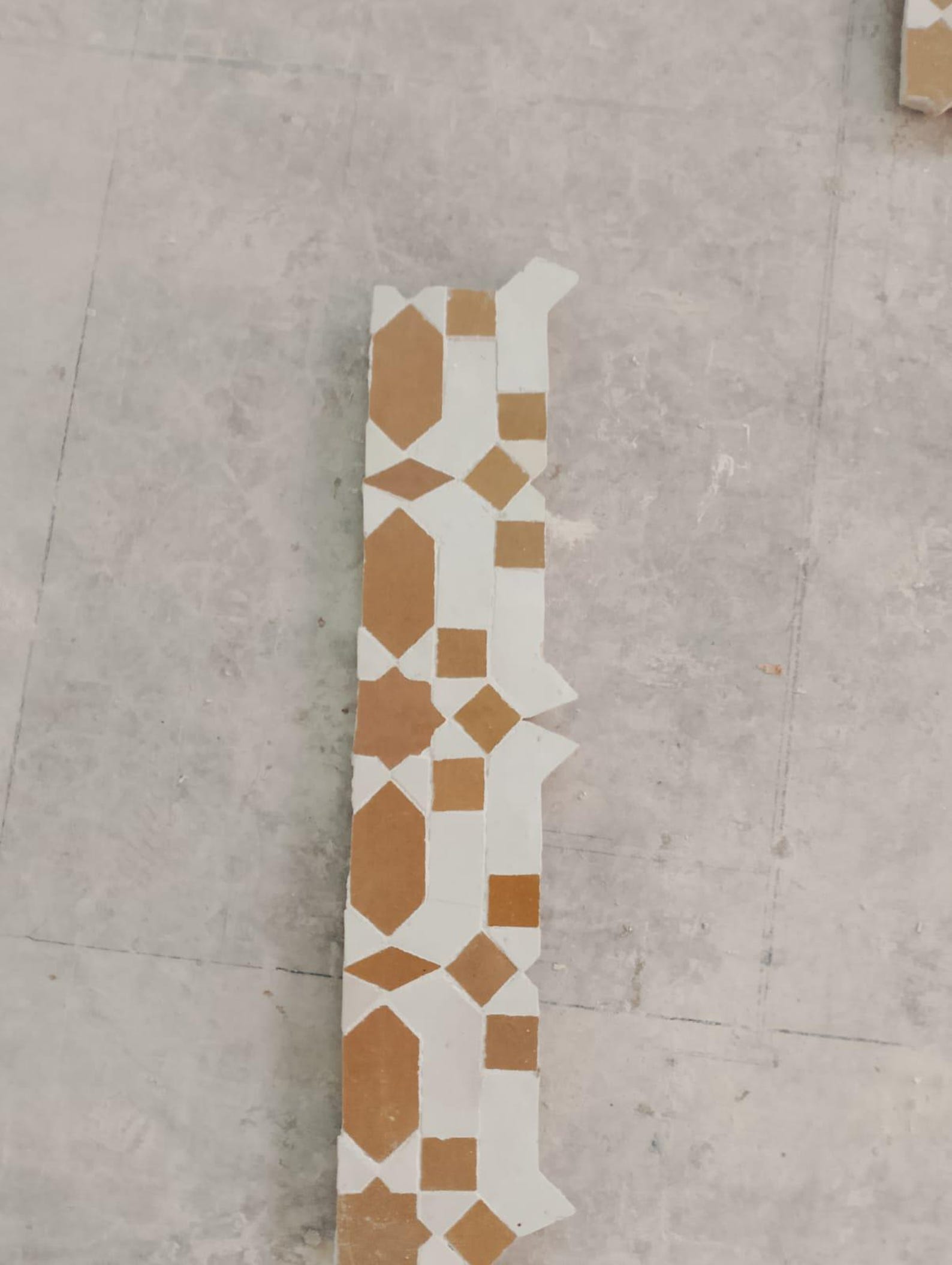 Handmade Moroccan Zellige Tile • Terracotta Mosaic, Geometric Pattern ...