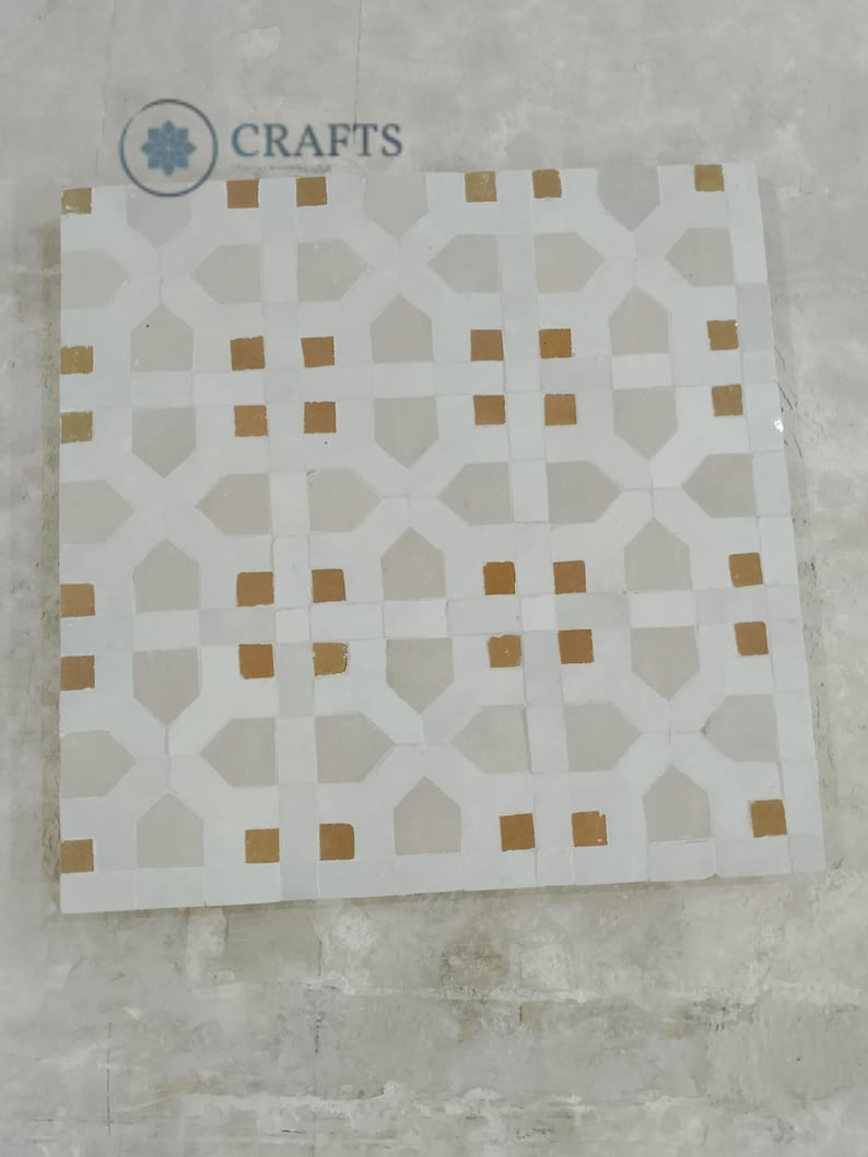 Handmade Moroccan Zellige Tile • 12x12 Geometric Terracotta Mosaic - Etsy