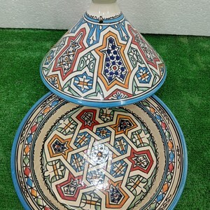 Handmade Moroccan Tagine for Cooking and Serving, Large Ceramic Tagine ...