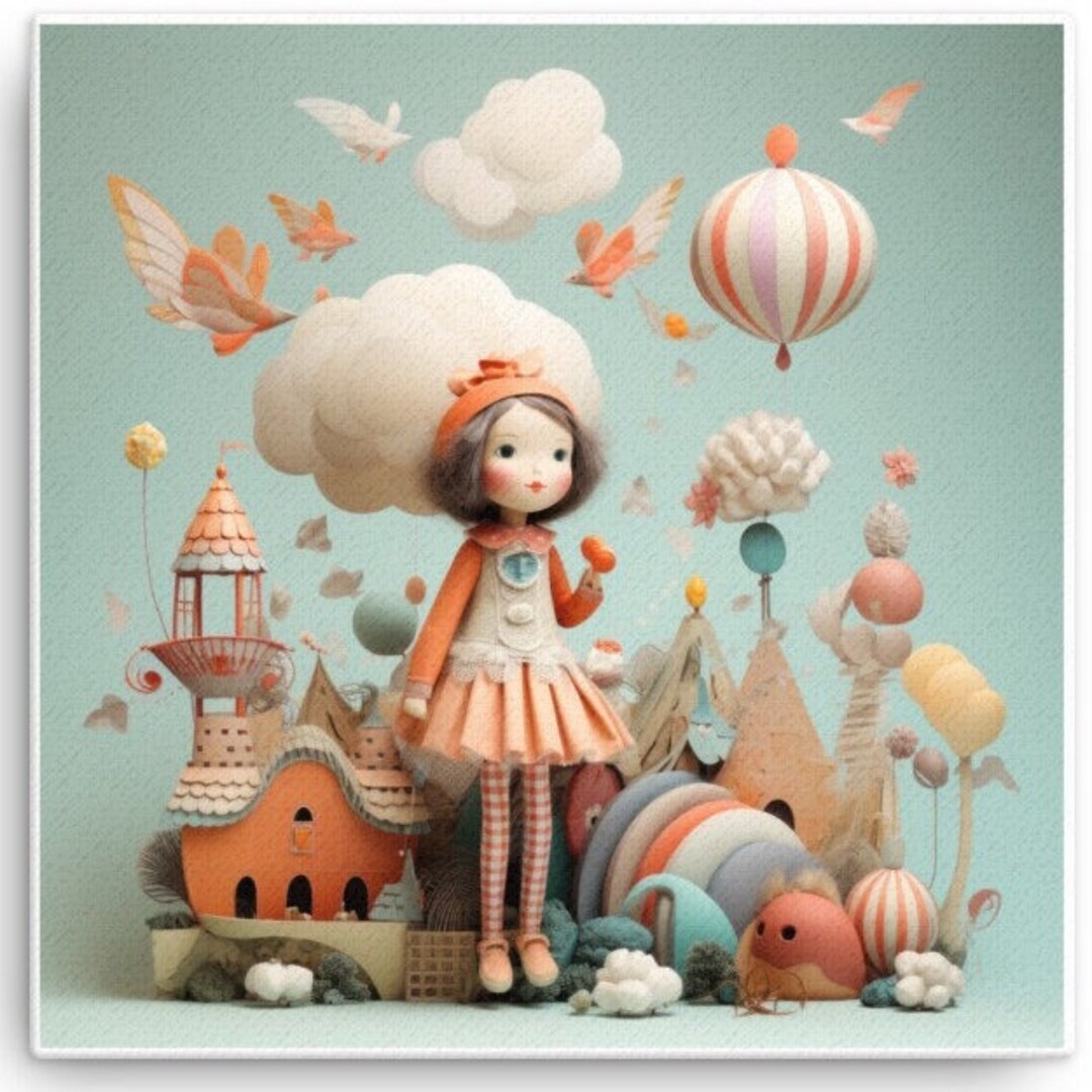 Imagination Wonderland Whimsical Kid Art Collection Childrens Art ...