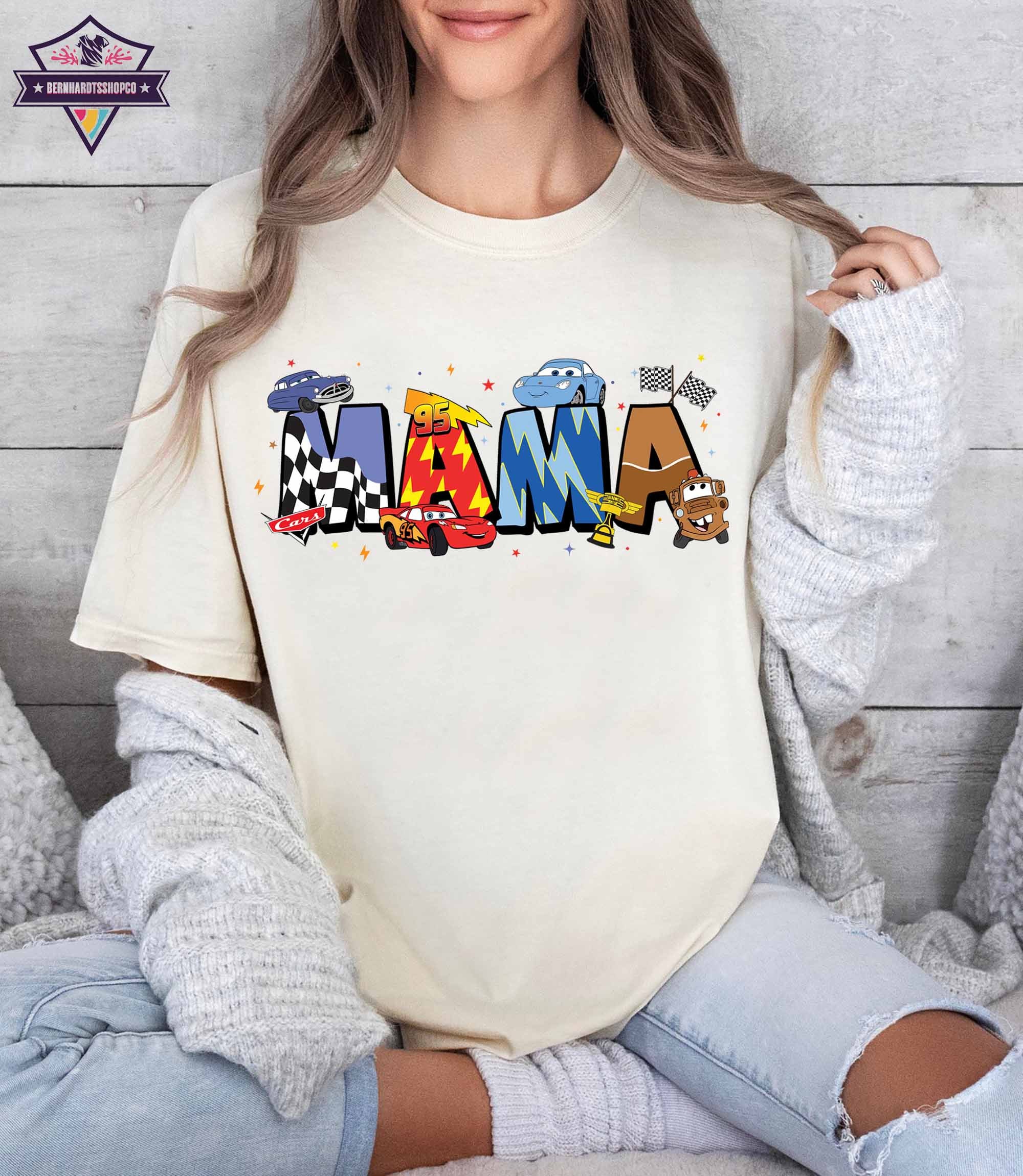 Disney Pixar Mama Cars Shirt, Vintage Disney Mama Cars Vintage Shirt ...