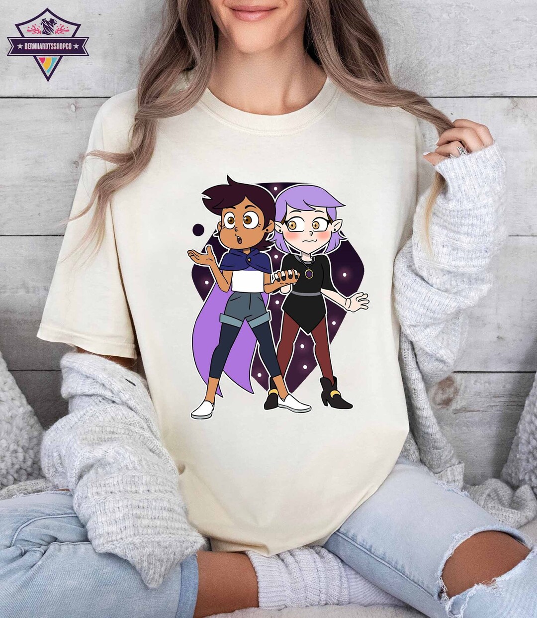 Lumity the Owl House Shirt, the Owl House Girls Shirt, Luz and Amity ...