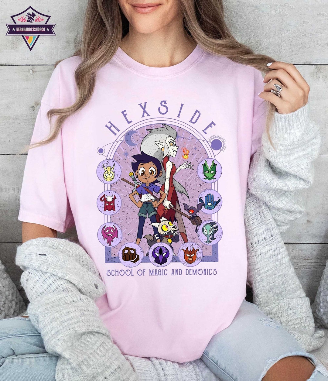 Vintage Disney the Owl House Shirt, Owl House Hexside School Shirt ...