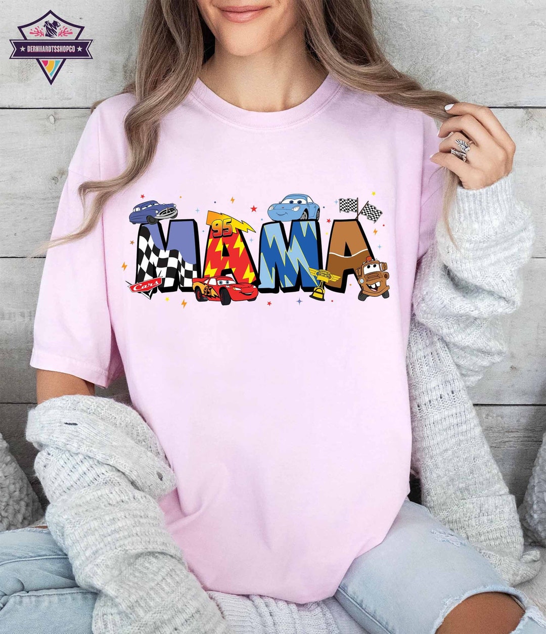 Disney Pixar Mama Cars Shirt, Vintage Disney Mama Cars Vintage Shirt ...