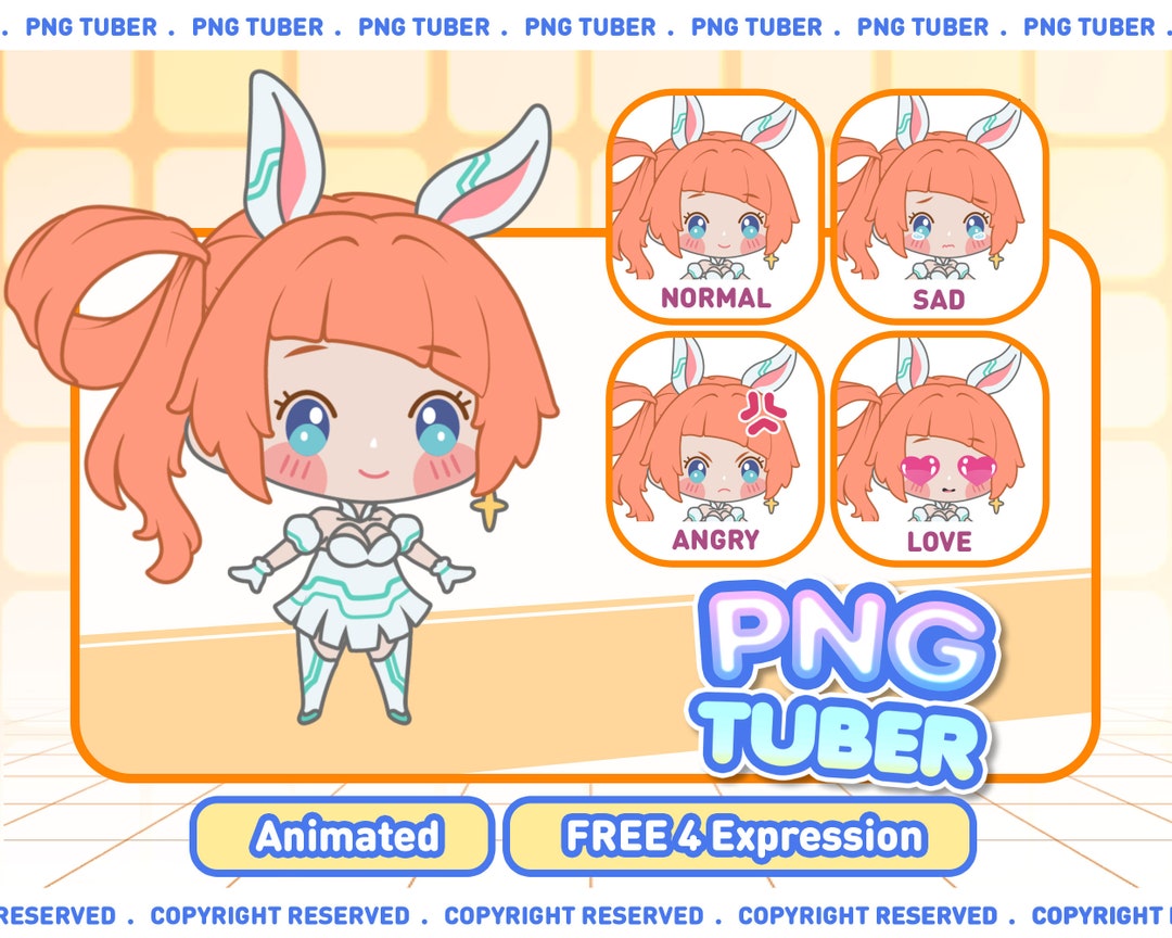 Pngtuber Astro Bun Kawaii Cute Chibii OBS Discord Ready to Use - Etsy