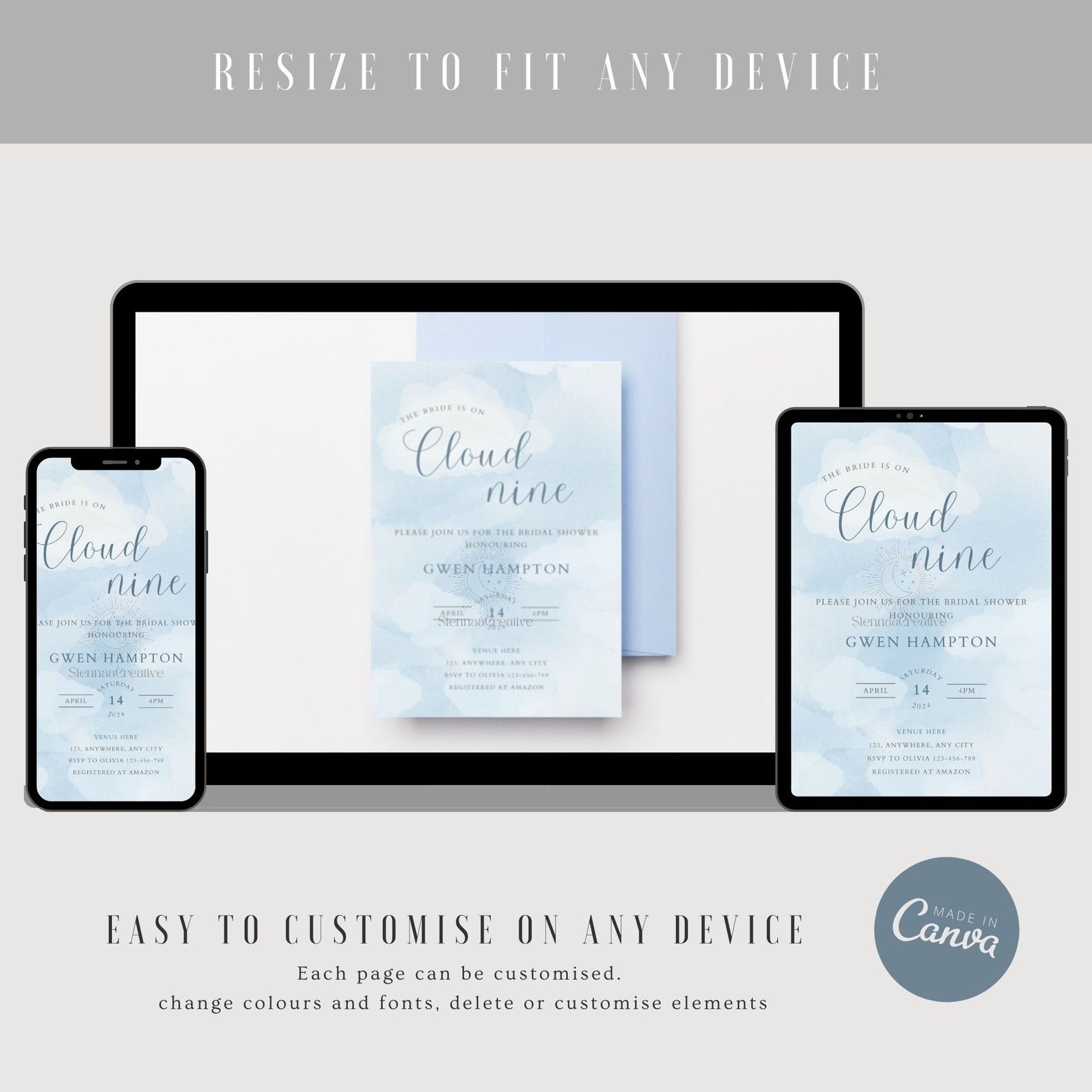 On Cloud Nine Bridal Shower Invitation Bridal Shower - Etsy
