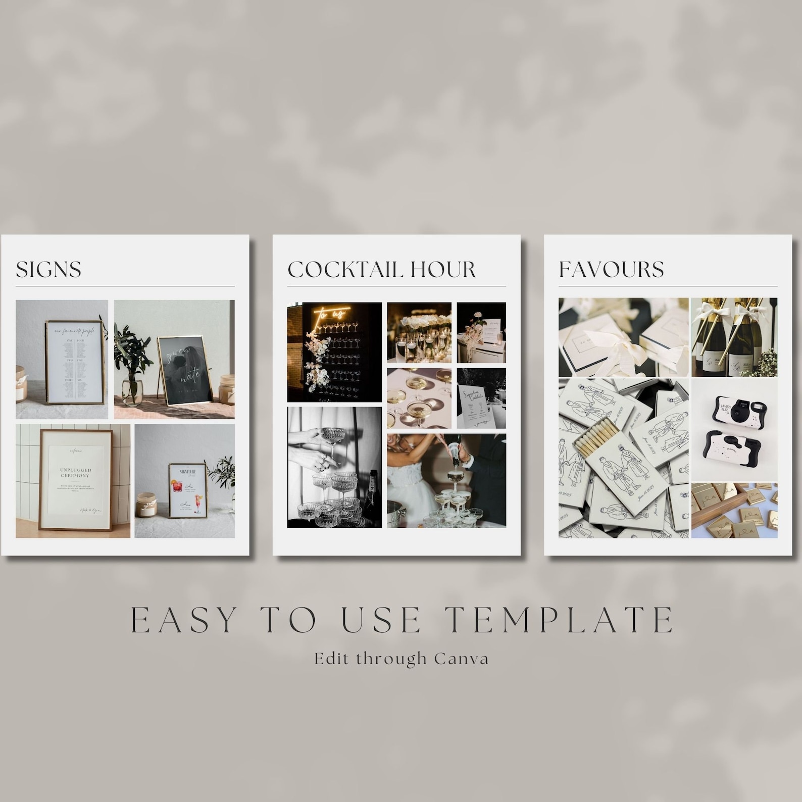 Wedding Mood Board Template, Wedding Vision Board, Digital Wedding ...