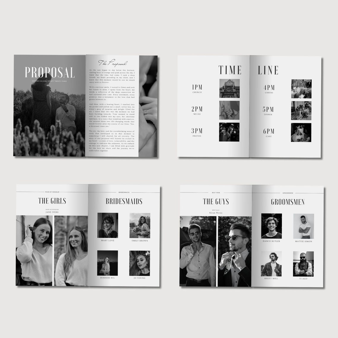 Wedding Magazine, 25 Pages Wedding Magazine Template Canva, Wedding ...