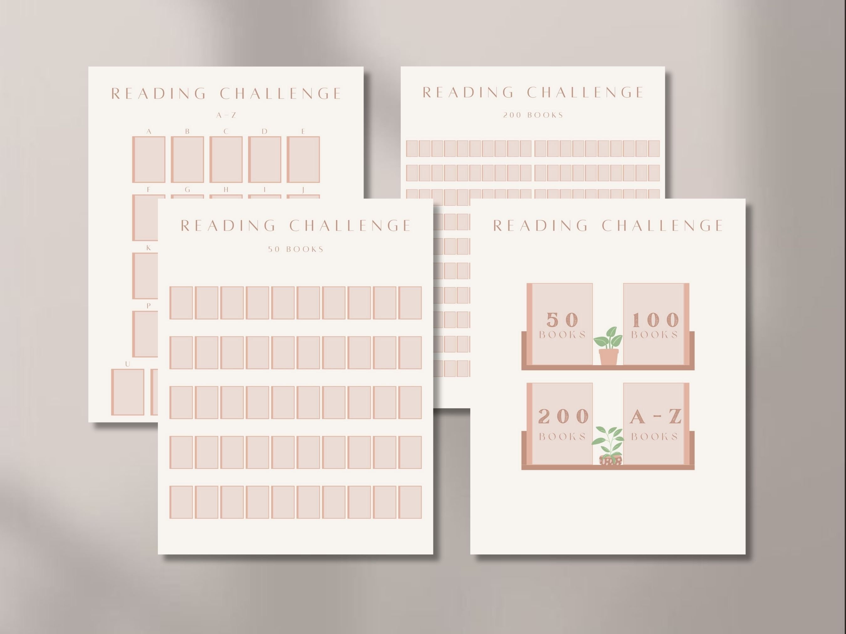 Digital Reading Journal, Canva Template, Book Review, Library Tracker ...