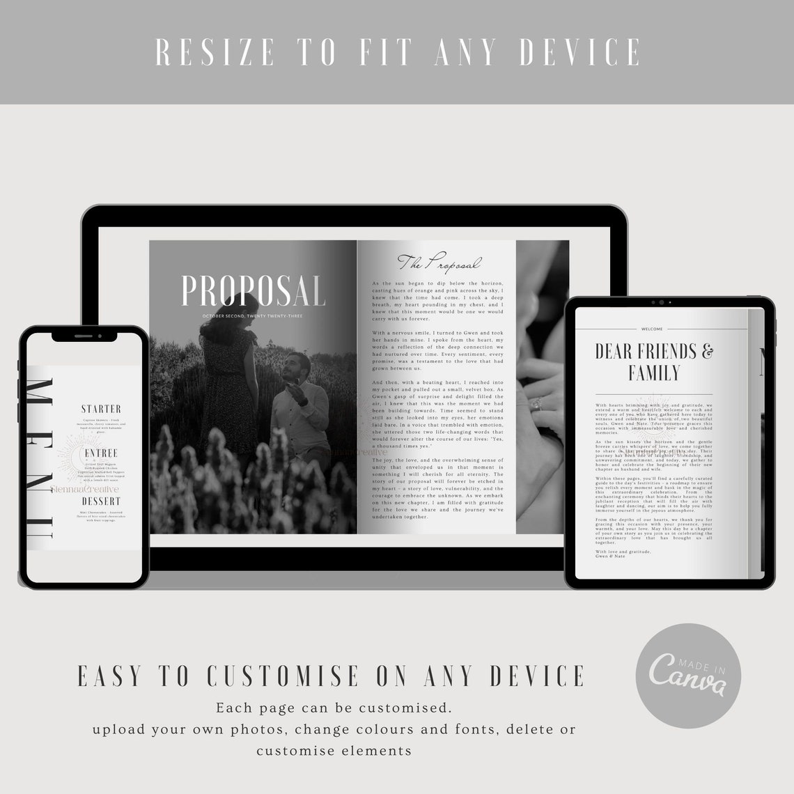 Wedding Magazine, 25 Pages Wedding Magazine Template Canva, Wedding ...