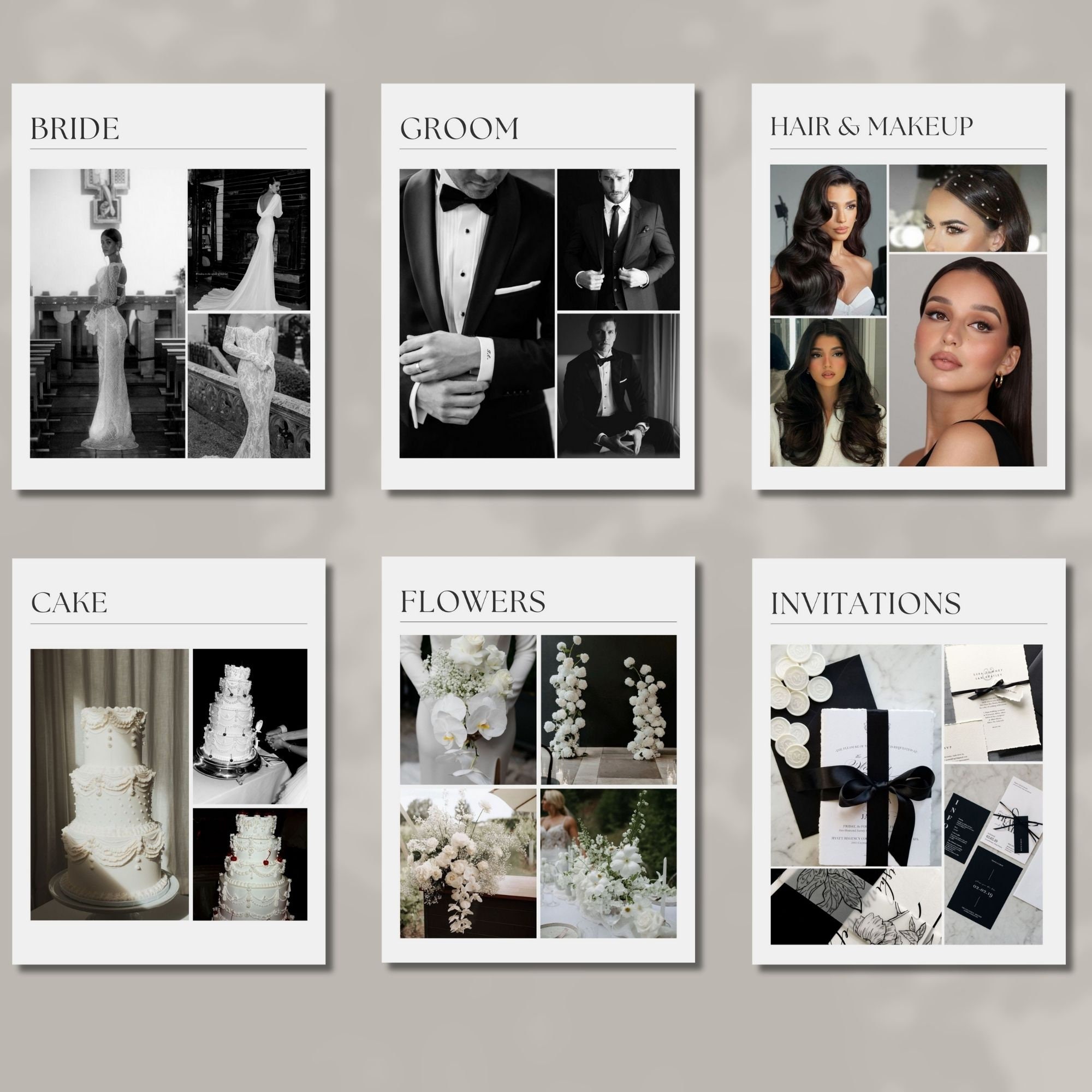 Wedding Mood Board Template, Wedding Vision Board, Digital Wedding ...
