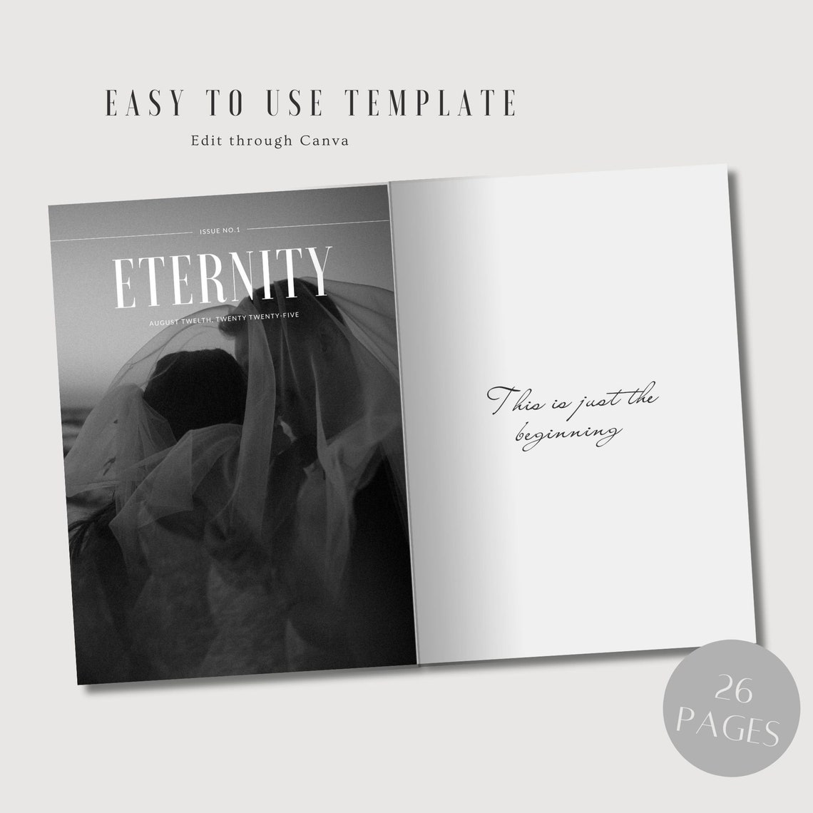 Wedding Magazine, 25 Pages Wedding Magazine Template Canva, Wedding ...