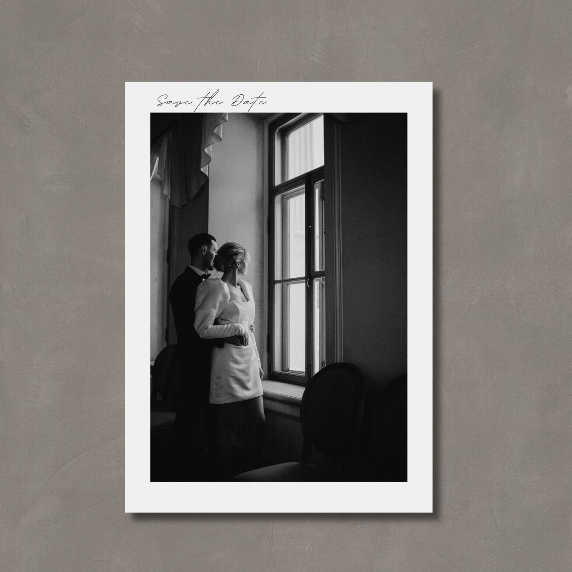 Modern Minimalist Save the Date Template, Wedding Invitation Template ...