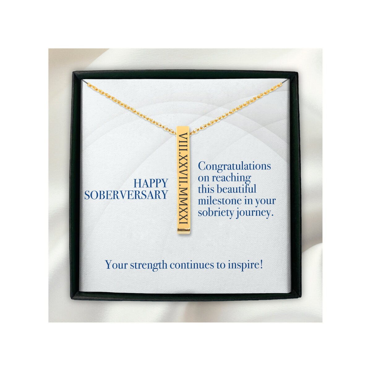 Personalized Soberversary Date Necklace for Addiction Recovery ...