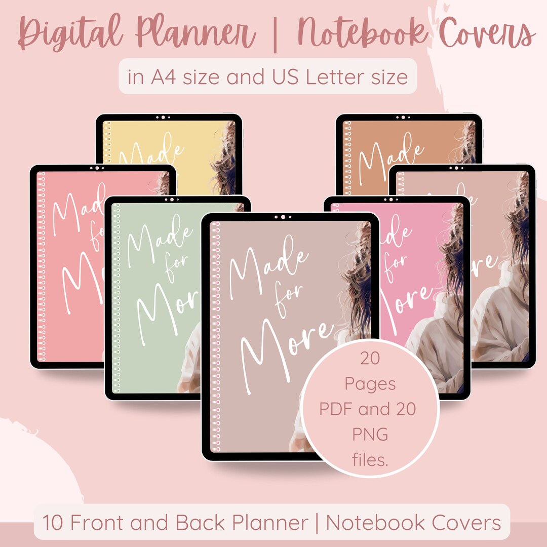 Digital Notebook Cover Cute Colored Planner Cover Goodnotes Notebook ...
