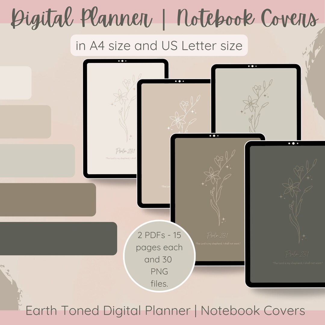 Inspiring Earth Toned Digital Notebook Cover Notability Cover Goodnotes ...