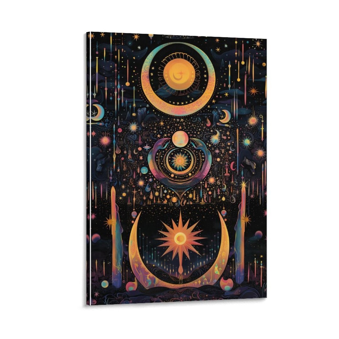 Moonlit Mirage: Celestial Artwork With Hurufiyya and Psychedelic ...
