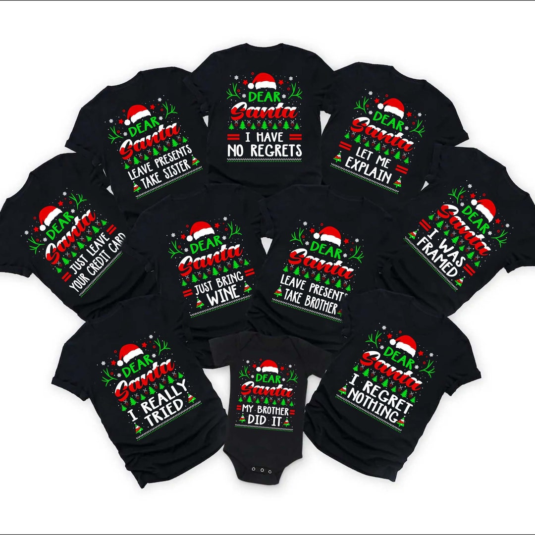 Personalized Dear Santa Funny Group Shirt Custom Dear Santa - Etsy