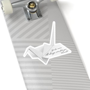 Paper Crane Manacled Sticker - Etsy