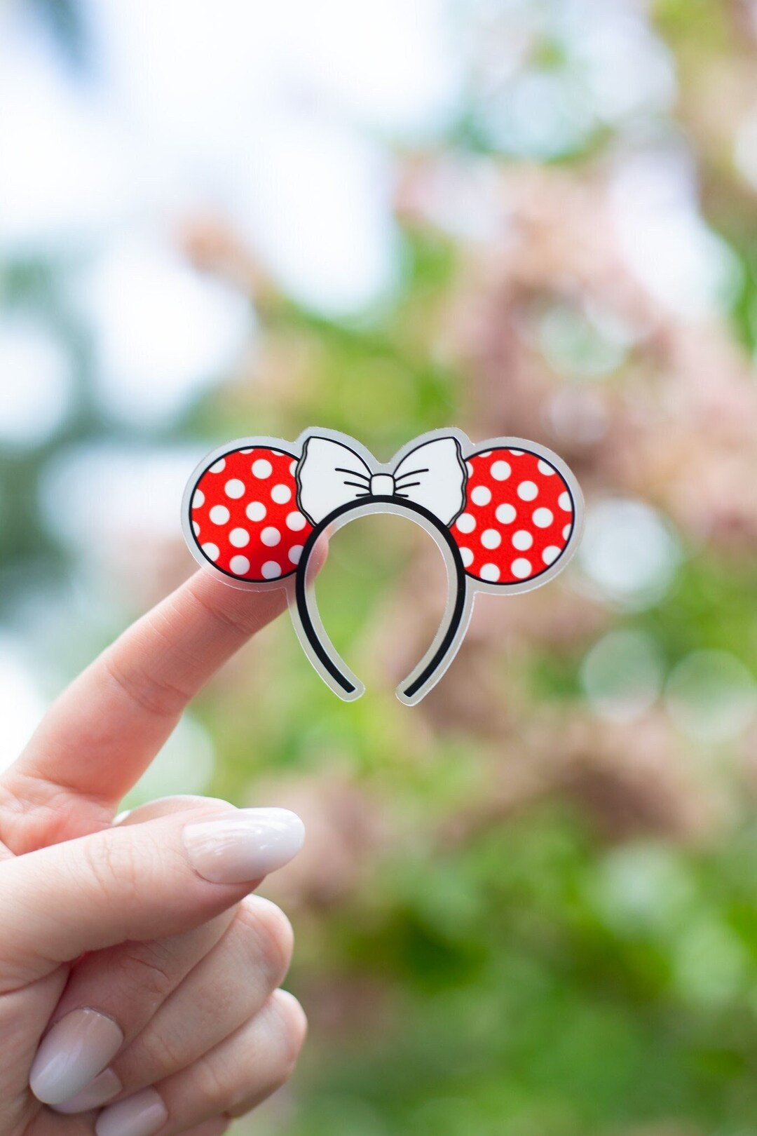Red Polka Dot Minnie Ears Sticker / Disney Sticker / Mickey Ears ...