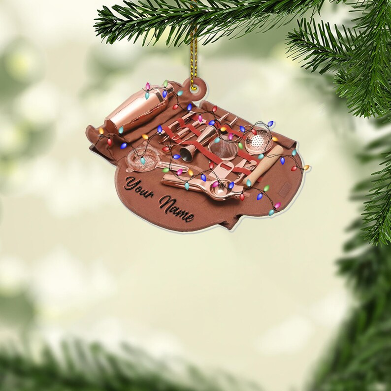 Personalized Bartender Ornaments Wine Christmas Ornament Bar - Etsy