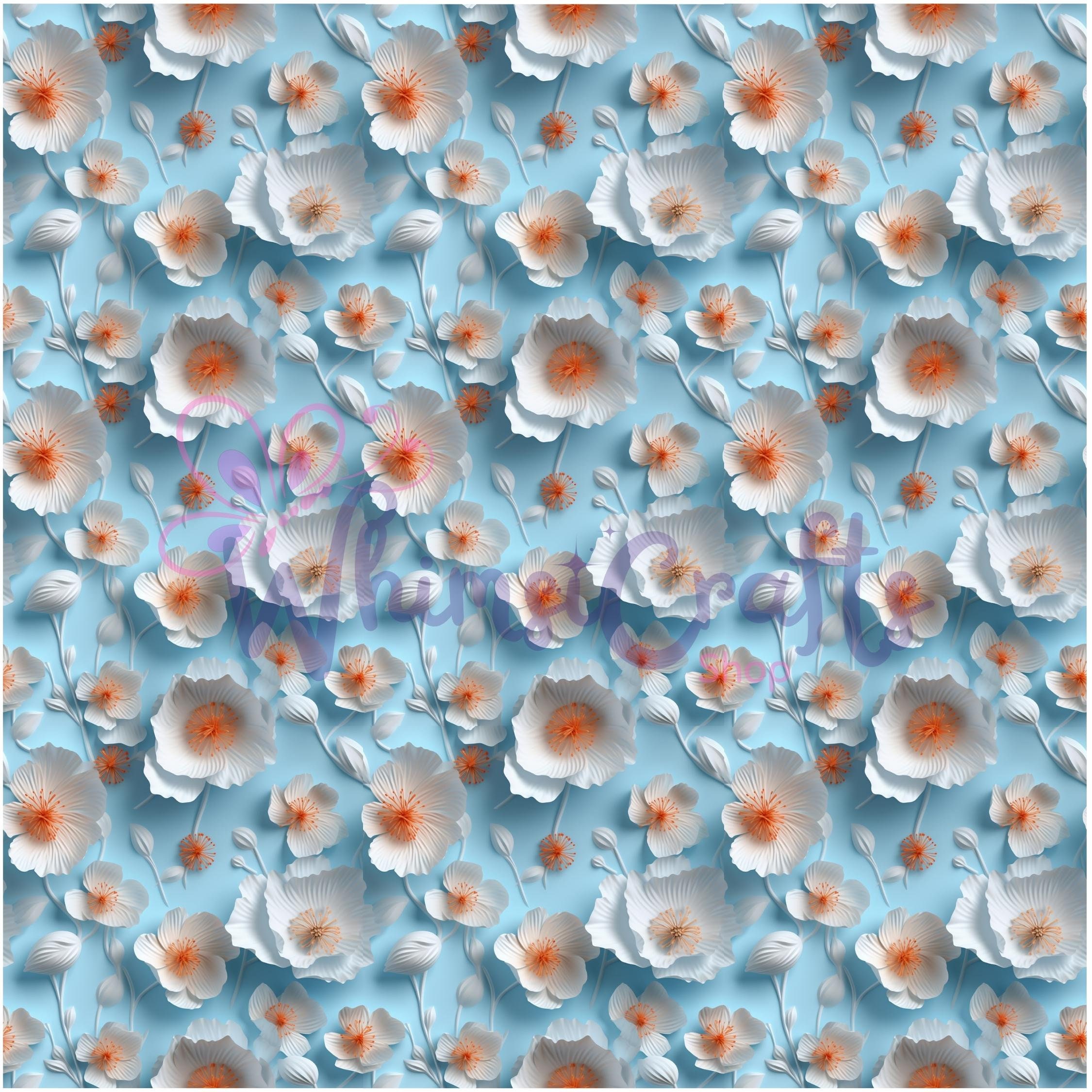 50 3D Paper Peonies Seamless Patterns, Florall, Seam Less, Digital ...