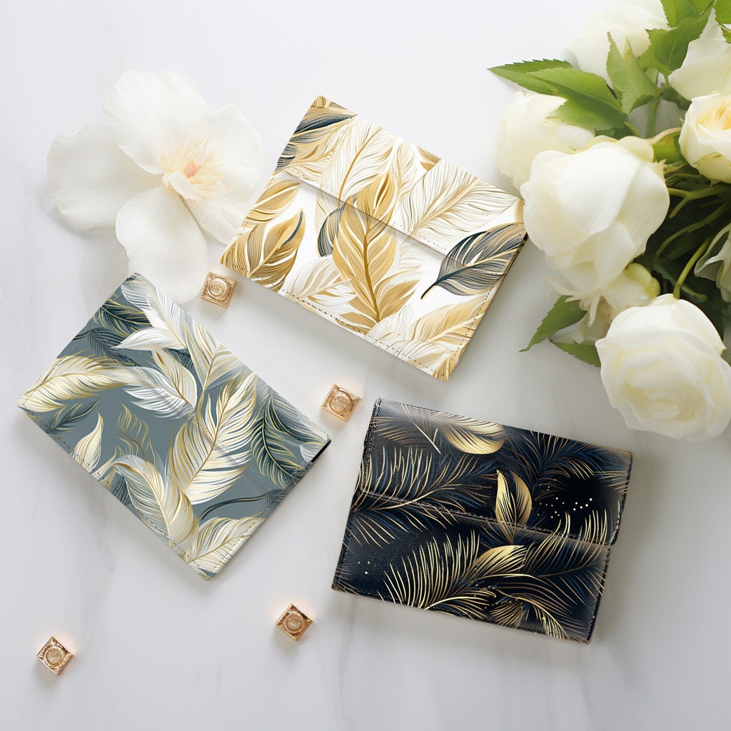 50 Gold-lined Tropical Leaves Seamless Patterns, Tropical Seamless ...