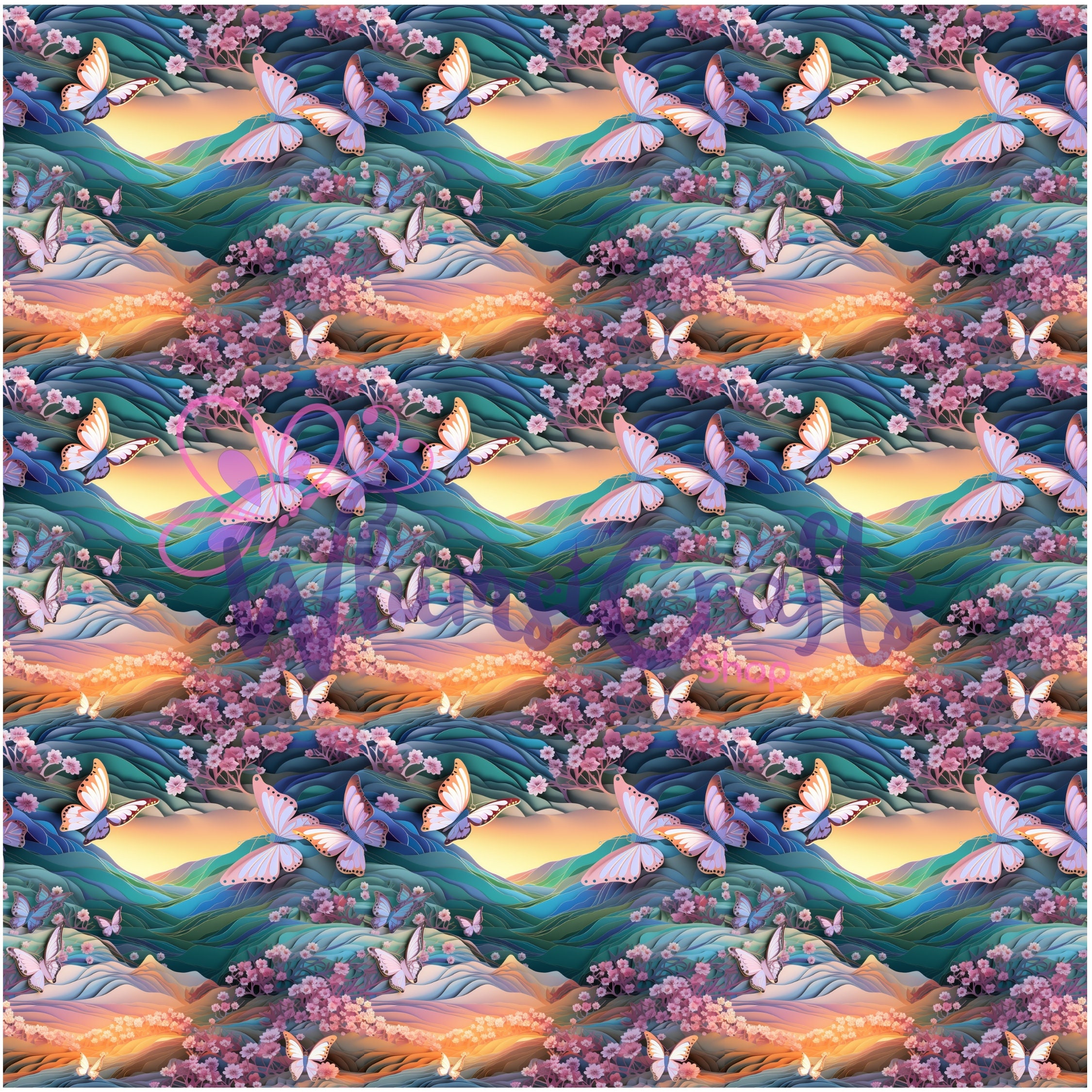 50 3D Paper Butterflies Seamless Patterns, Butterflies Pattern, Butter ...