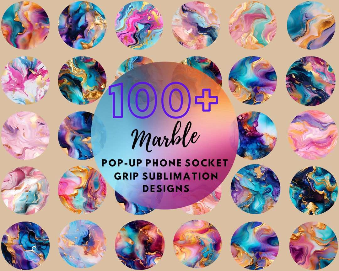 100+ Marble Phone Pop-up Socket Grip Sublimation Design, Phone Pop ...