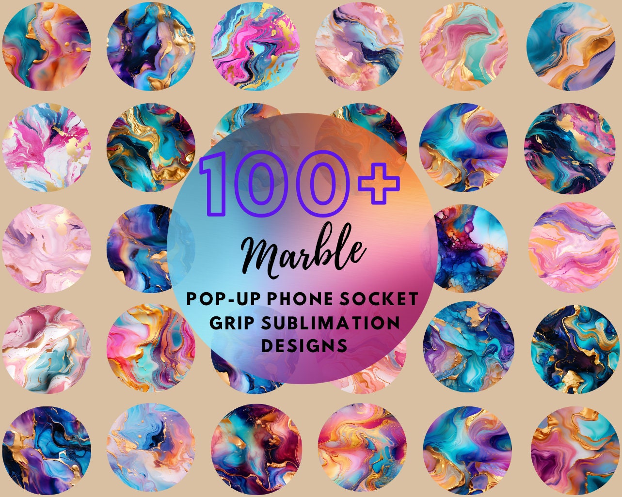 100+ Marble Phone Pop-up Socket Grip Sublimation Design, Phone Pop ...