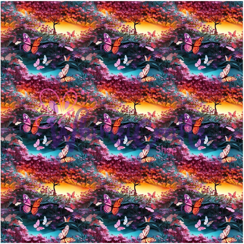 50 3D Paper Butterflies Seamless Patterns Butterflies - Etsy