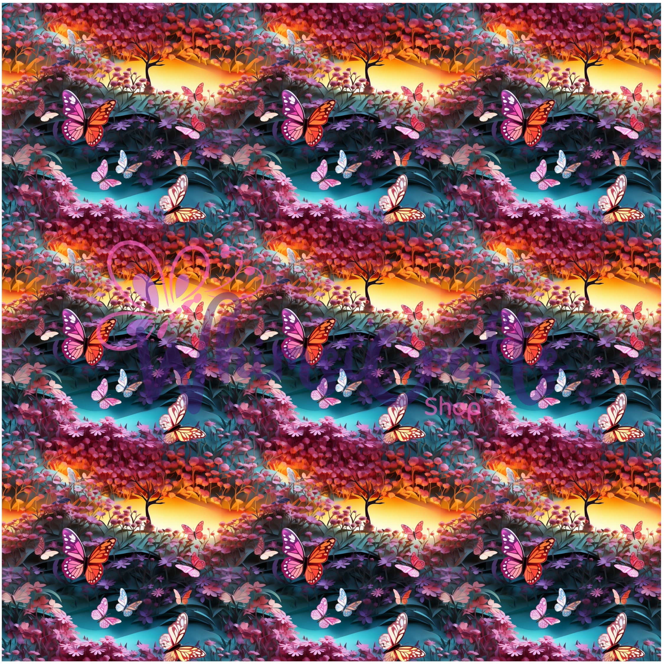 50 3D Paper Butterflies Seamless Patterns, Butterflies Pattern, Butter ...