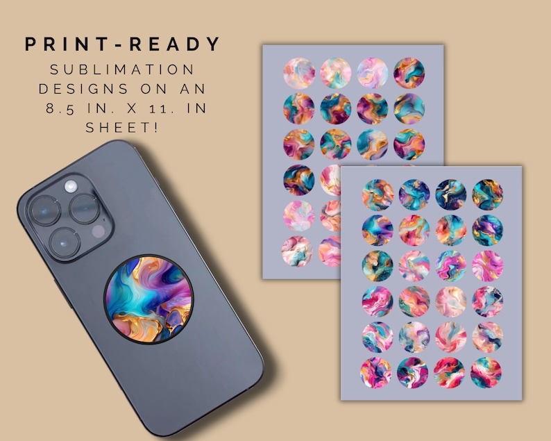 100+ Marble Phone Pop-up Socket Grip Sublimation Design, Phone Pop ...