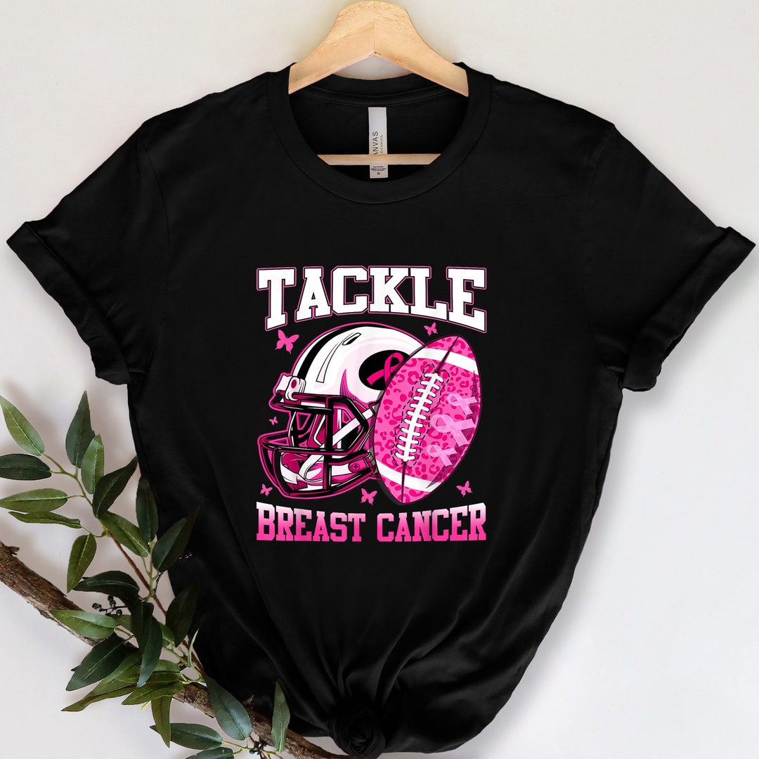 Tackle Cancer Shirt Breast Cancer Awareness Sweatshirt Football Season ...