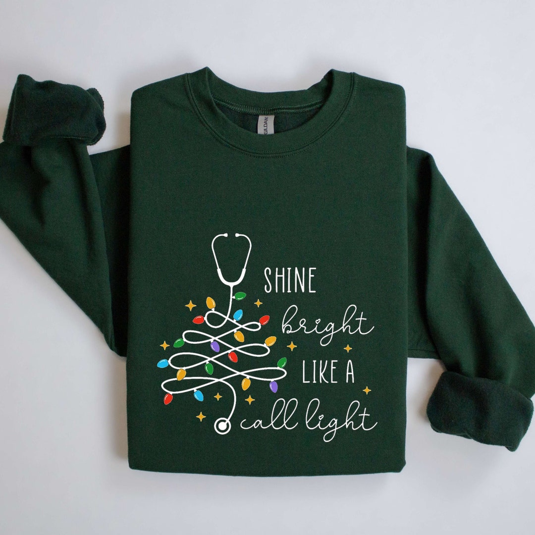 Funny Nurse Christmas Shirt, Nurse Christmas Gift, Shine Bright Like A ...