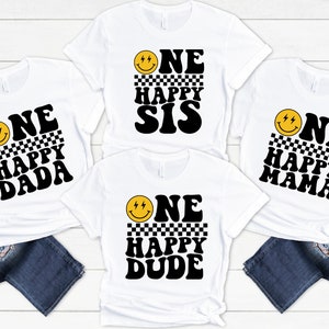 One Happy Dude Birthday Shirts, 1st Birthday Sweatshirt, Matching ...