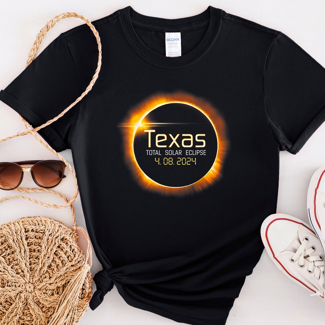 Texas Solar Eclipse 2024 Shirt, State City Shirt, Sun Moon Totality ...