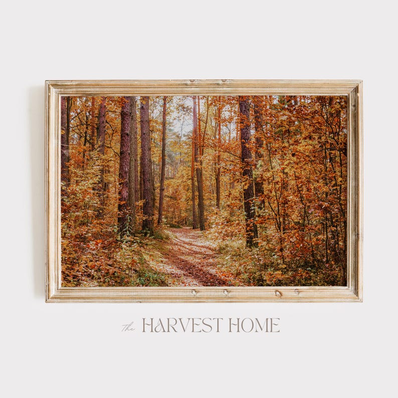 Autumn Forest Print, Rustic Home Decor, Fall Aesthetic, Forest ...