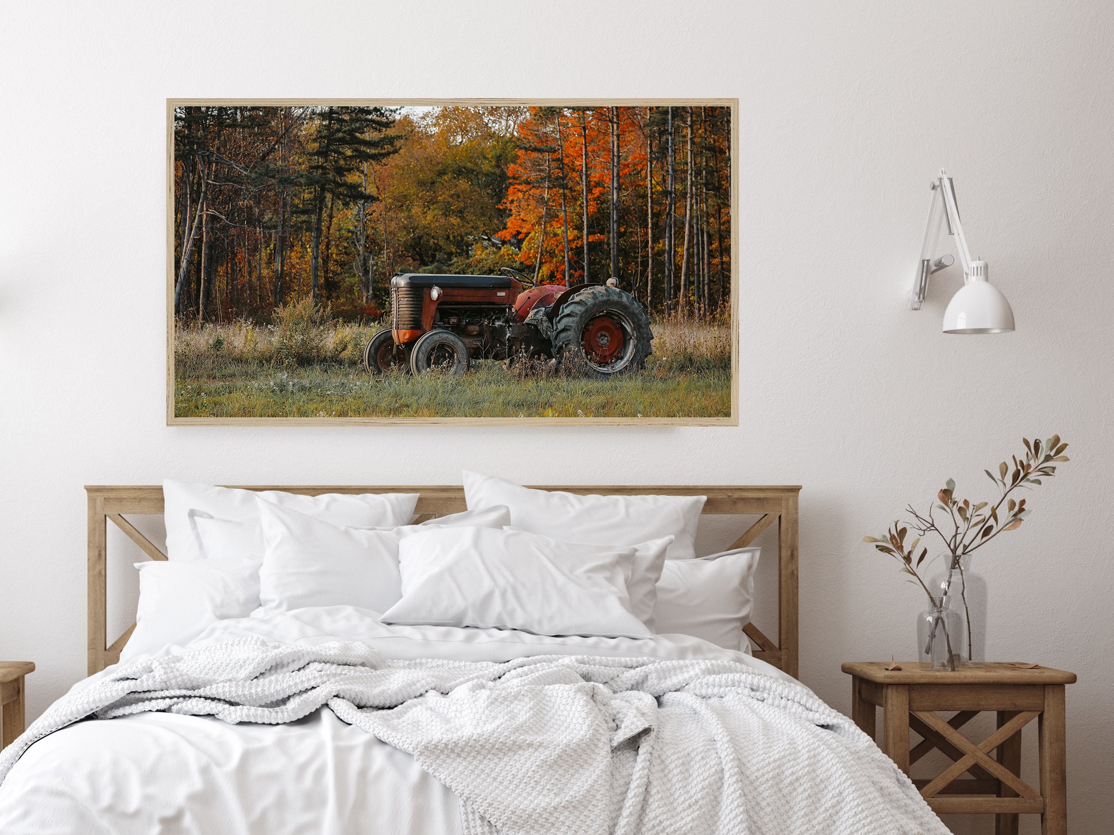Autumn Tractor on the Farm | Samsung Frame TV Art | Farmhouse Scenery ...