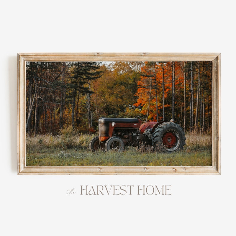 Autumn Tractor - Etsy