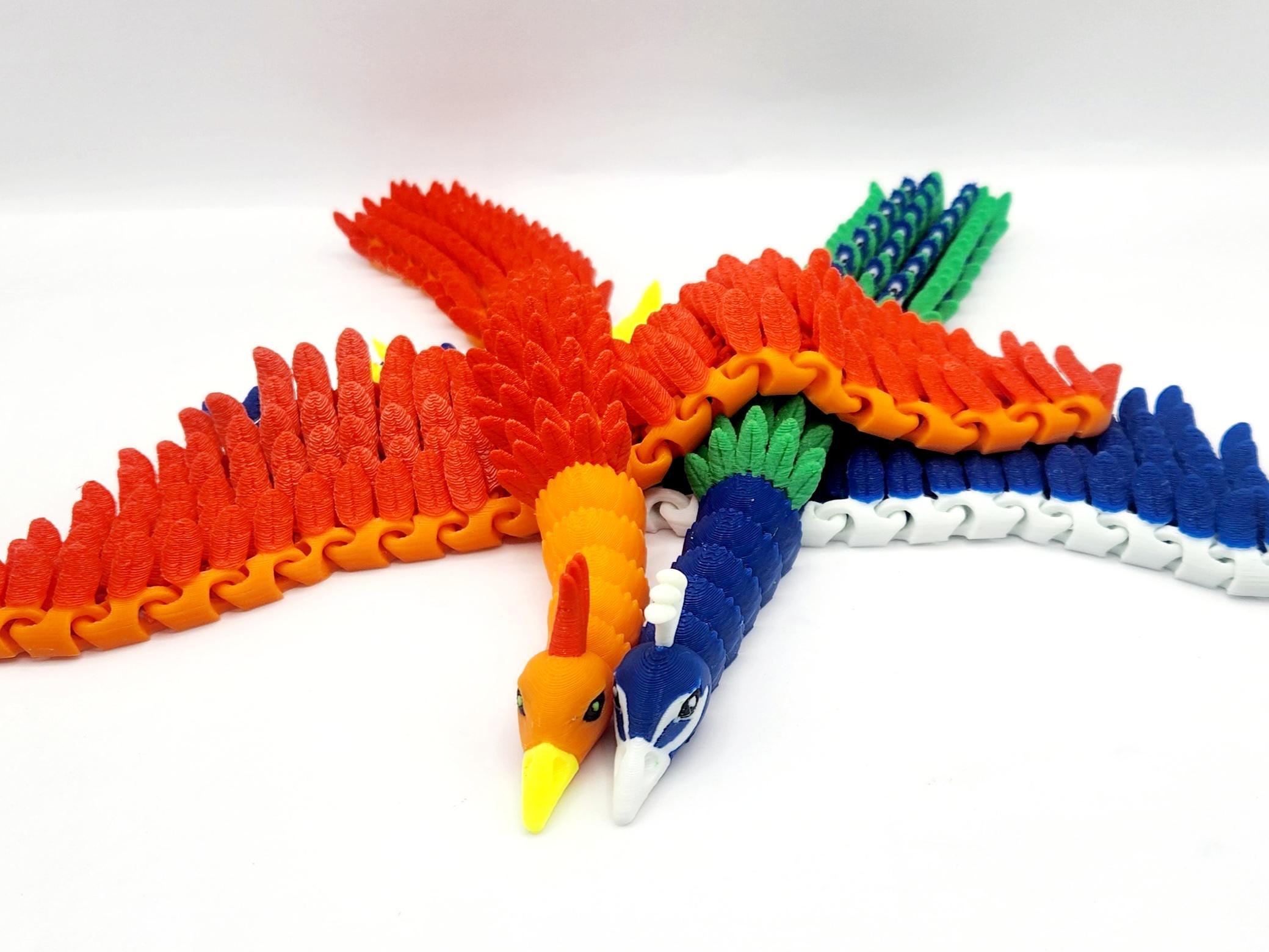 Flexi Phoenix & Peacock 3D Model for 3D Printing - Etsy