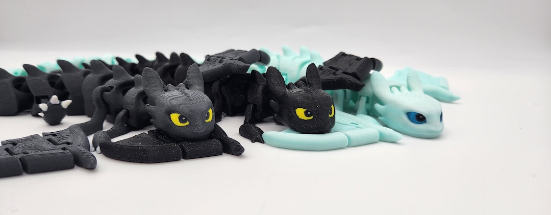 Flexi Toothless & Light Fury - Etsy