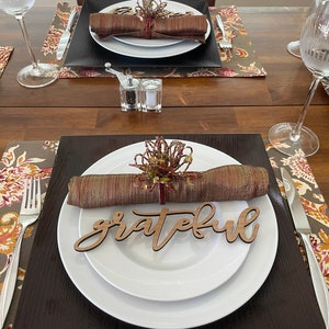Thanksgiving Table Decor | Fall Table Decor | Family Thankful Grateful ...