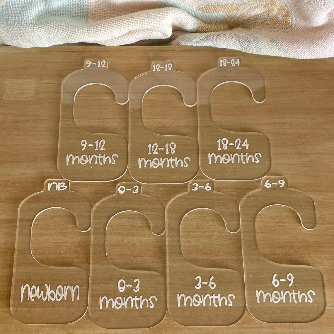 Acrylic Baby Closet Dividers: Newborn to 24 Months - Etsy