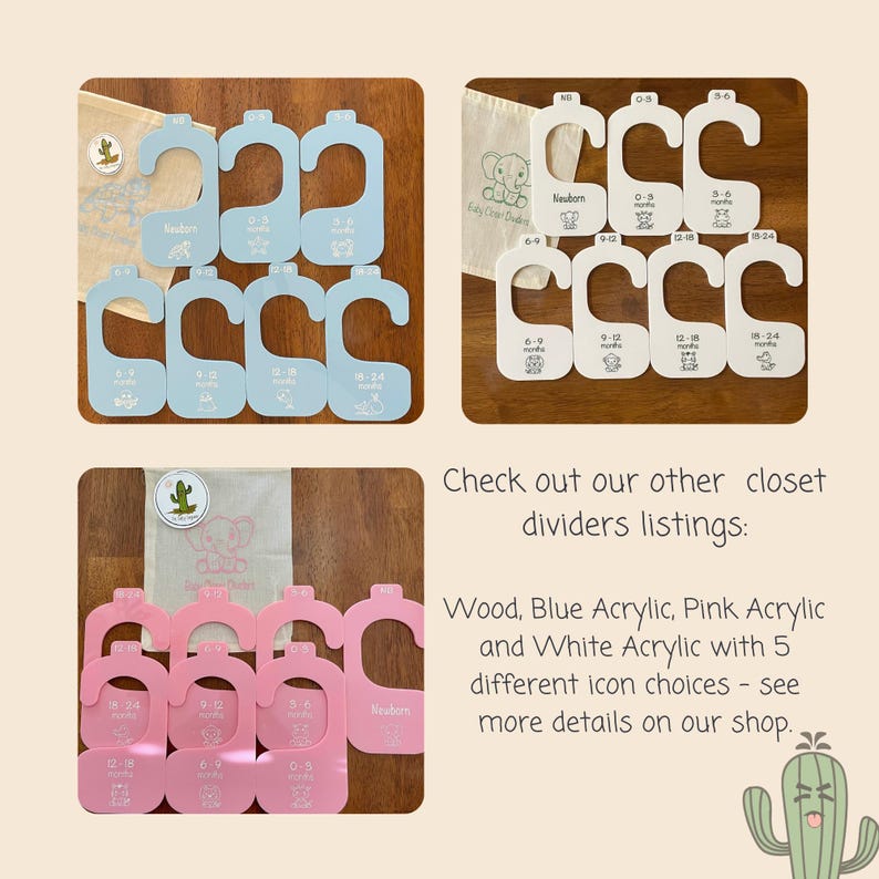 Acrylic Baby Closet Dividers: Newborn to 24 Months - Etsy