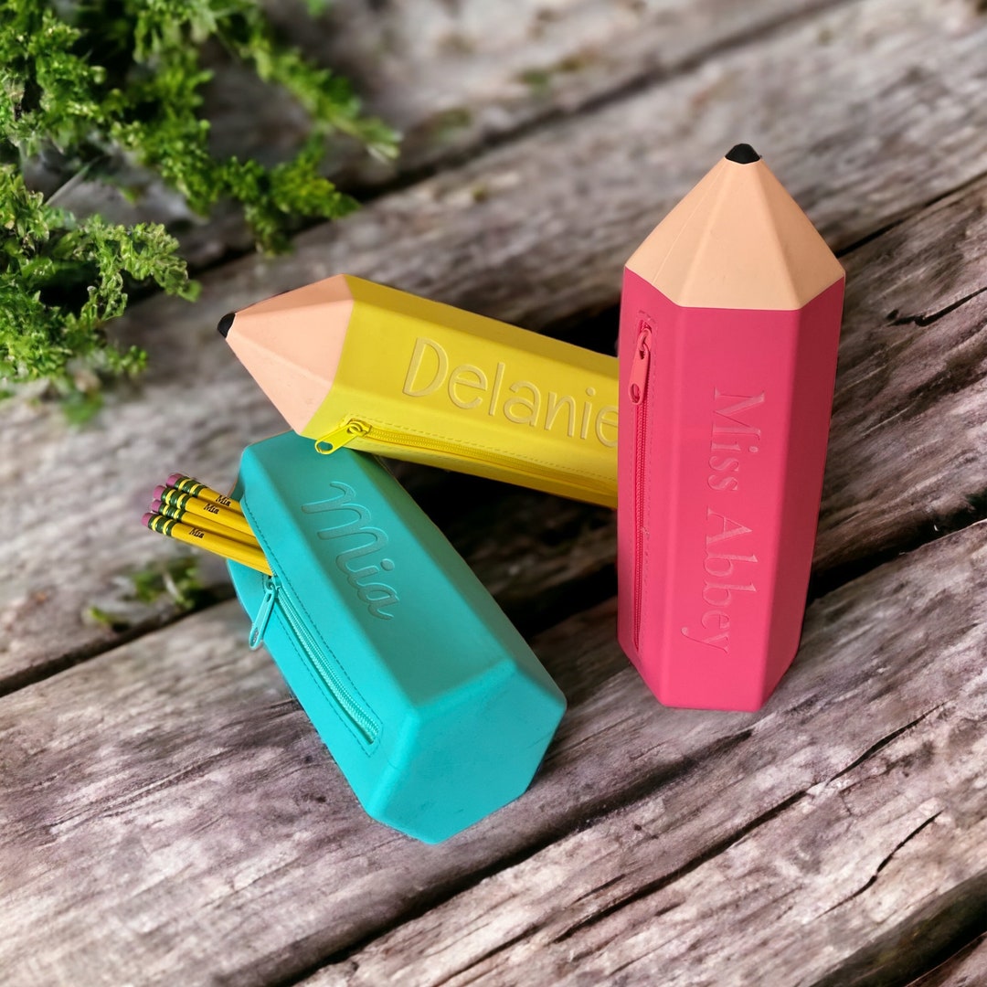 Silicone Pencil Case Back to School Personalized Gift Customizable ...