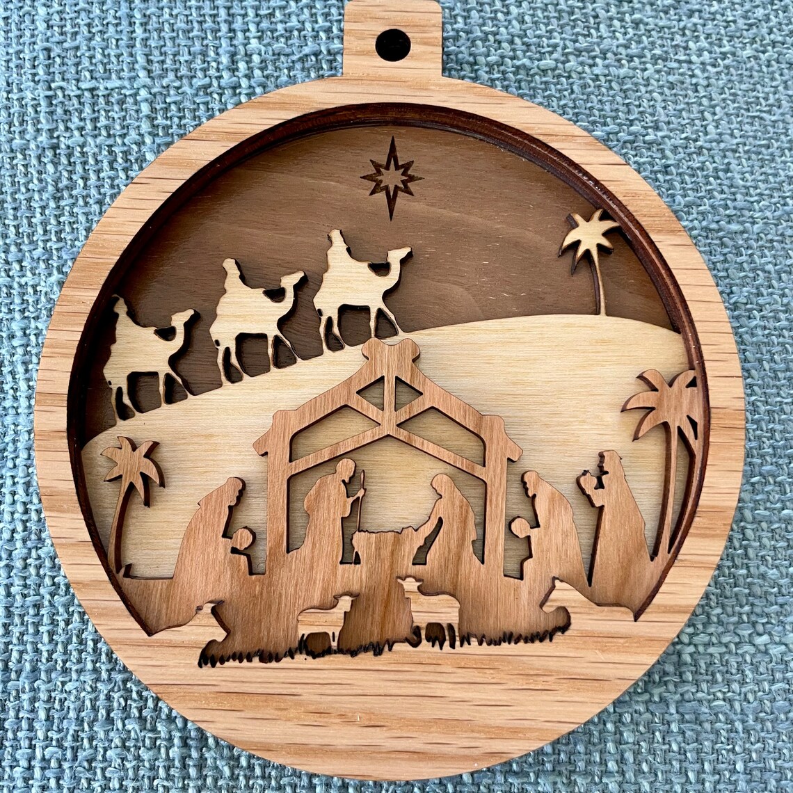 Layered Nativity Wood Christmas Ornament Christian Religious - Etsy