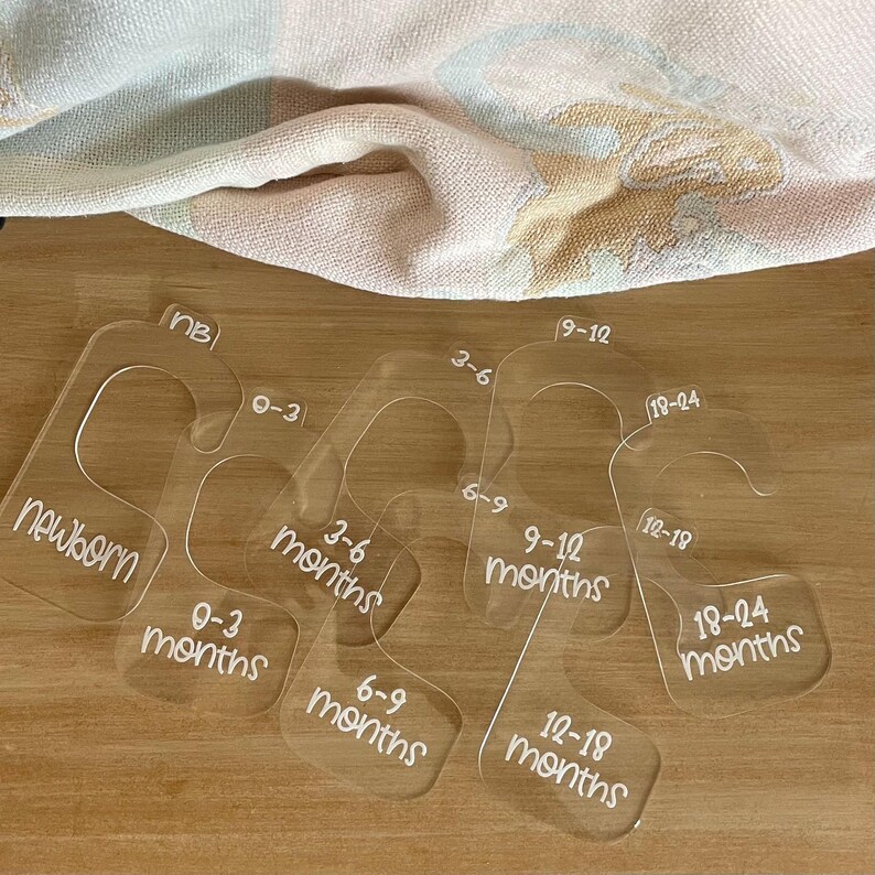 Acrylic Baby Closet Dividers: Newborn to 24 Months - Etsy